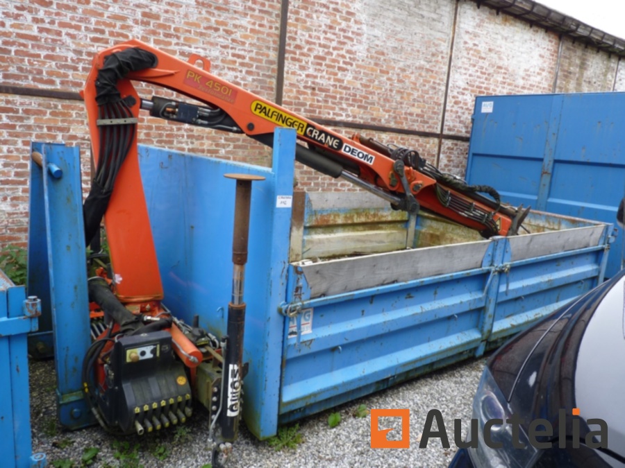 AVG waste container with crane Palfinger PK4501 - Containers - auctelia.com