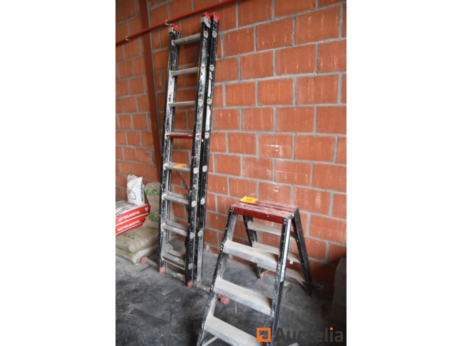double sliding ladder with 8 steps - Ladder - auctelia.com