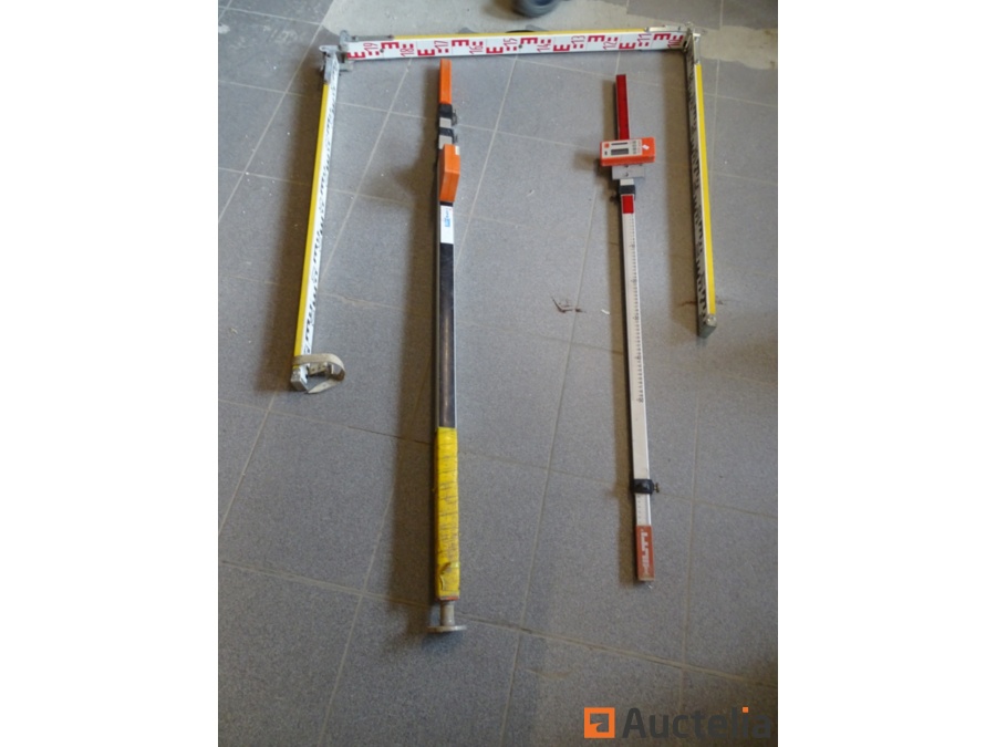 Hilti target, receiver SOKKIA LR 100, measuring batten (5 m), folding ...