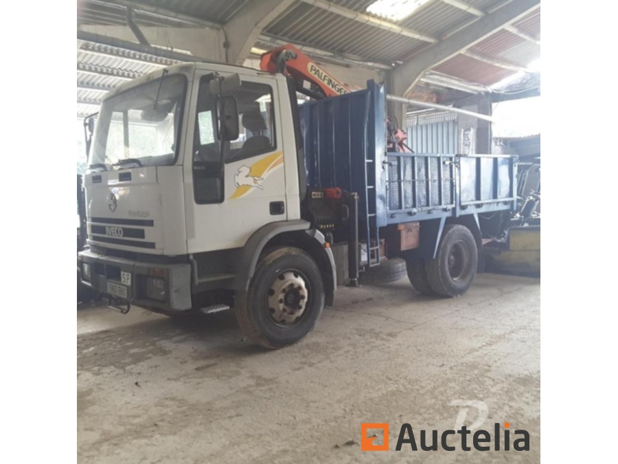 Iveco tipping truck with crane Palfinguer PK-7501 - REF1035 - Dump Tru ...