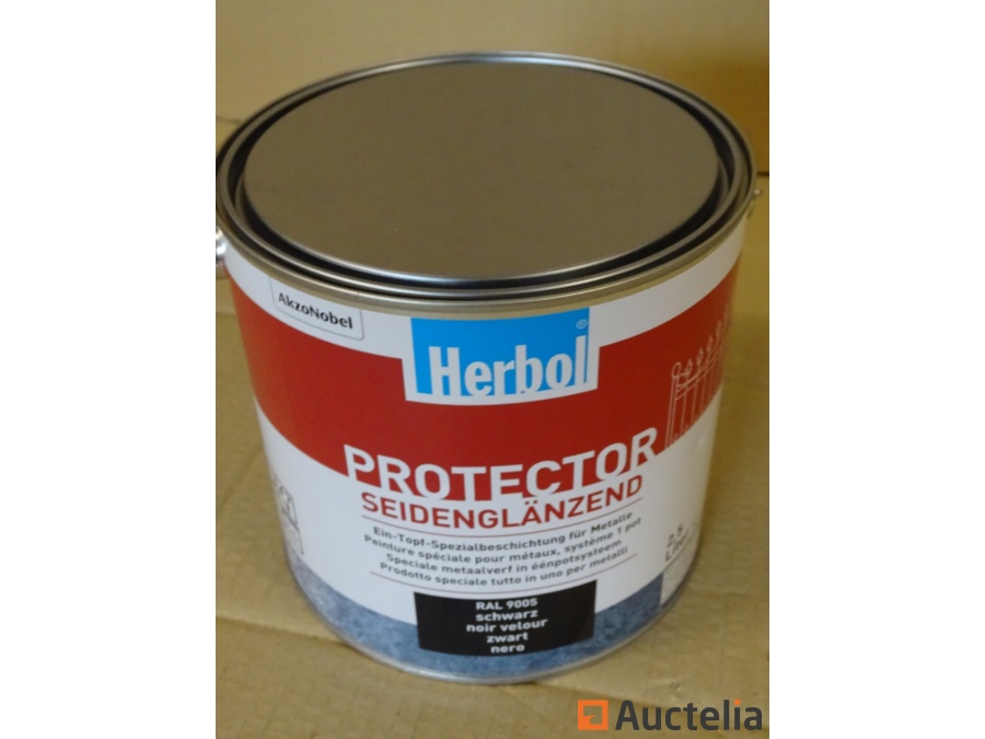 Pot de painting metal colour black velvet Herbol 2, 5l - Construction ...