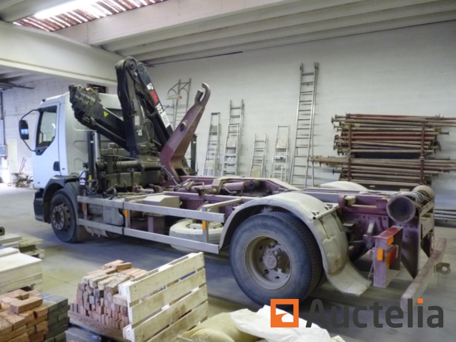 Renault Hookloader Truck - Hiab 102 Crane - Transport - auctelia.com