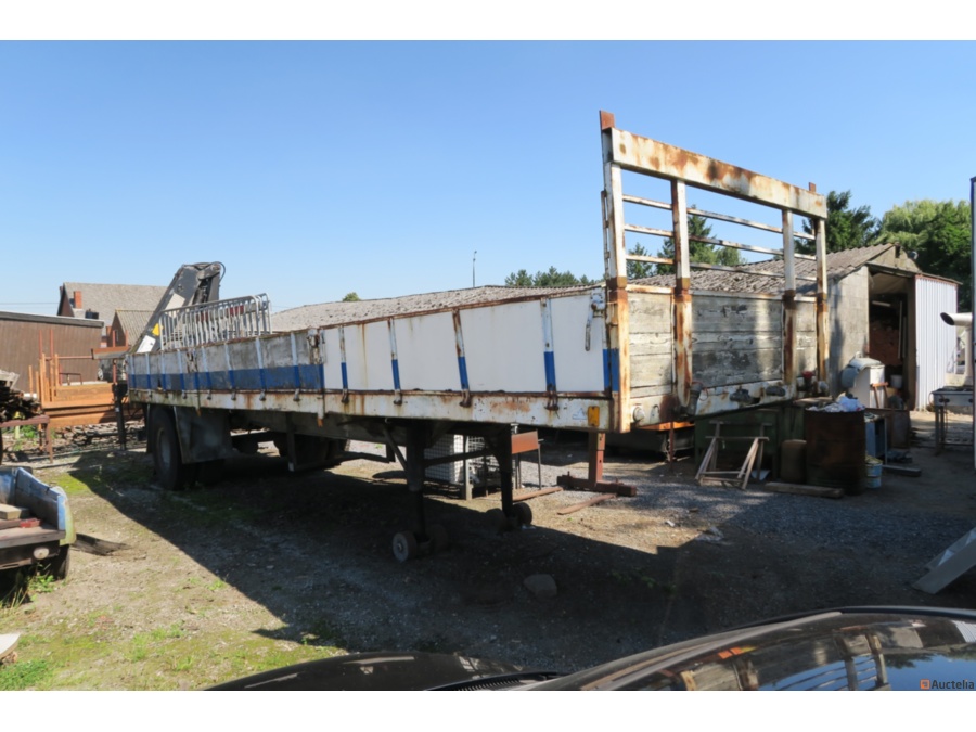 Semi trailer single axle and Hiab loader cranes - Transport - Trailers ...