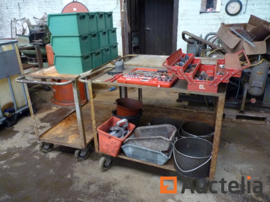 Side table, toolbox, tools, mesh bins, storage bins - Construction ...