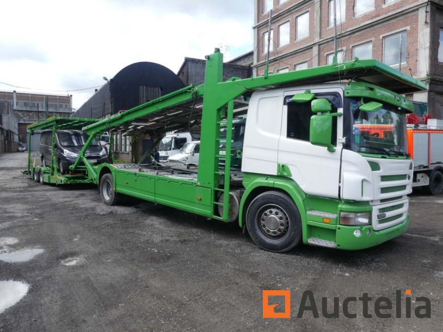 Truck Scania P380 Car transporter with trailer(2007-881460 km) - Truck ...