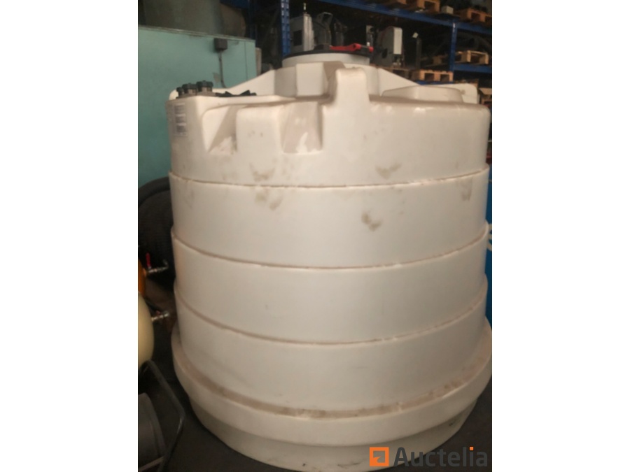 Citerne/réservoir simple paroi en polyéthylène blanc - capacité 3.500L ...