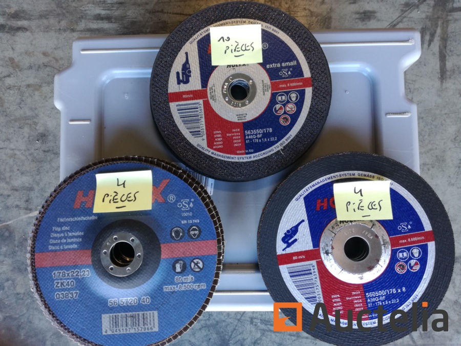 Schijven voor Haakse slijper/Schuurmachine DIA-hoek. 178 MM - Bouwmach ...